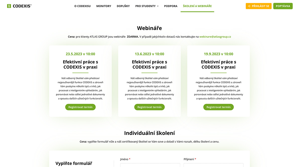 Webináře - CODEXIS