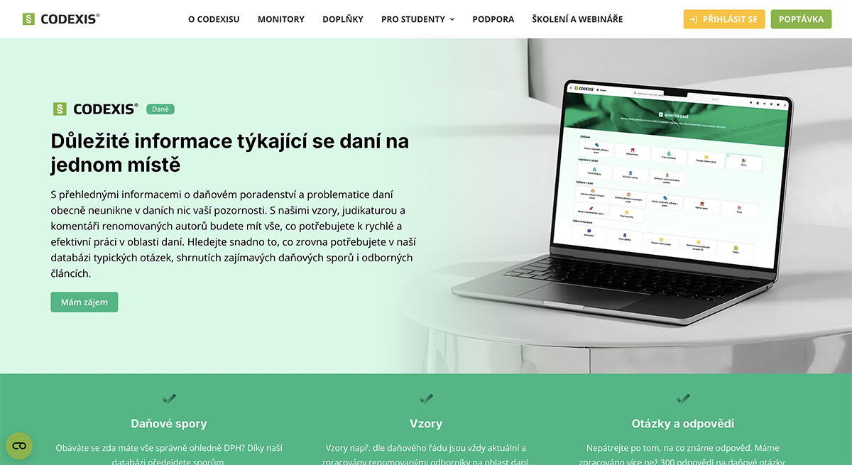 Daně - CODEXIS