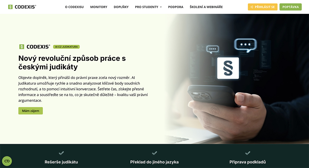 Judikatura CZ AI - CODEXIS