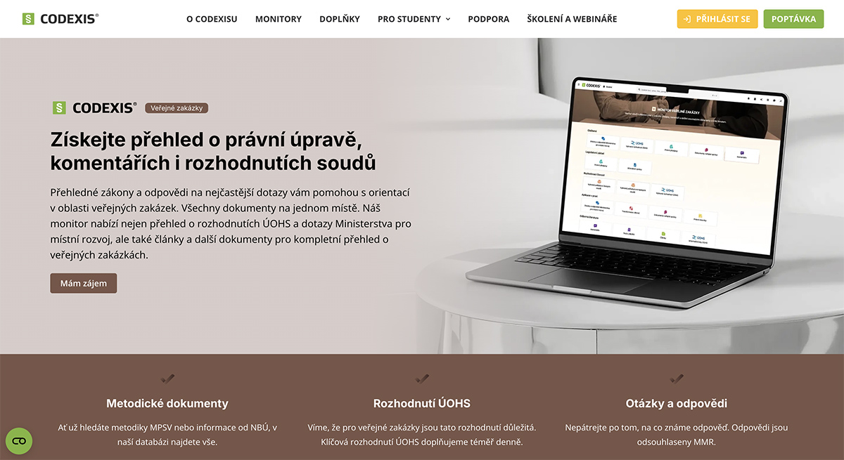 Veřejné zakázky - CODEXIS
